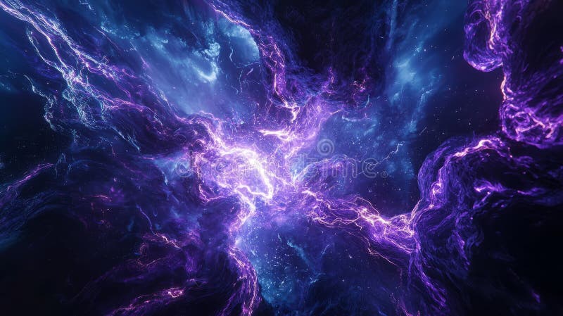 Futuristic Sci-fi Energy Flow with Electric Blue and Deep Violet ...
