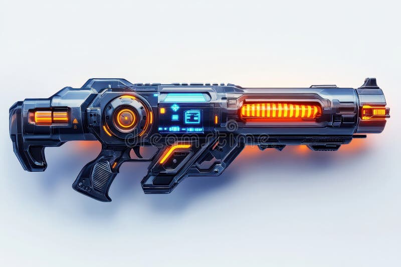 A Futuristic Sci-fi Energy Weapon with Glowing Elements and a Sleek ...