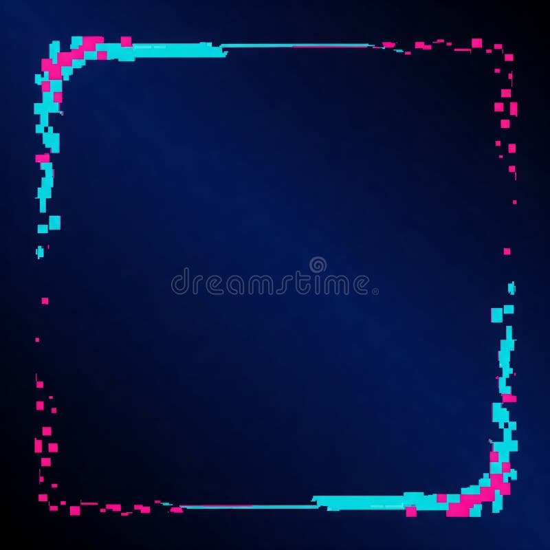 VHS Aesthetic Glitch Border Stock Illustration - Illustration of glitch ...