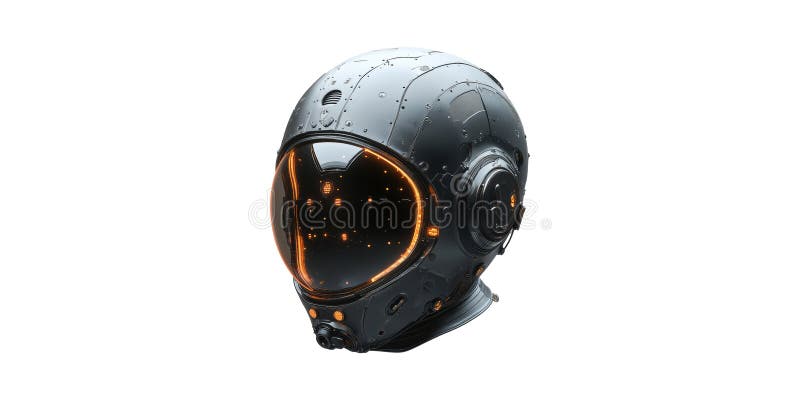 Futuristic Sci-Fi Helmet with Led Display. Advanced Technology and ...