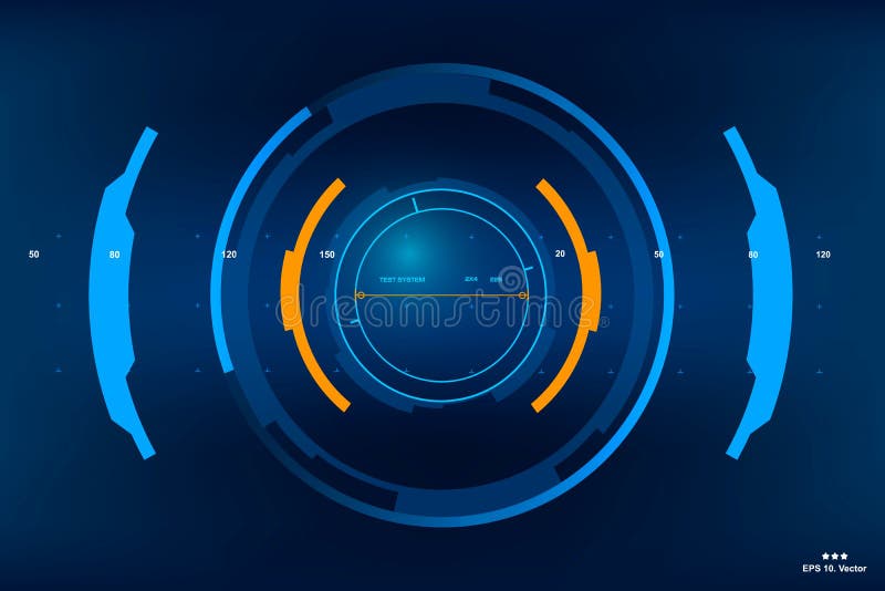 Futuristic Sci Fi Hud Circle Element Abstract Hologram, Design Background Virtual Reality Stock ...