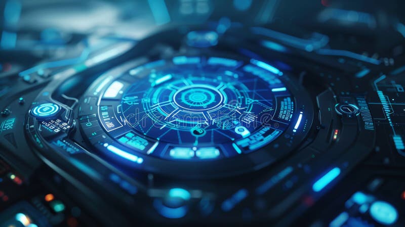 Futuristic Sci Fi Hud Screen Design with Dynamic Zones and Ethereal ...