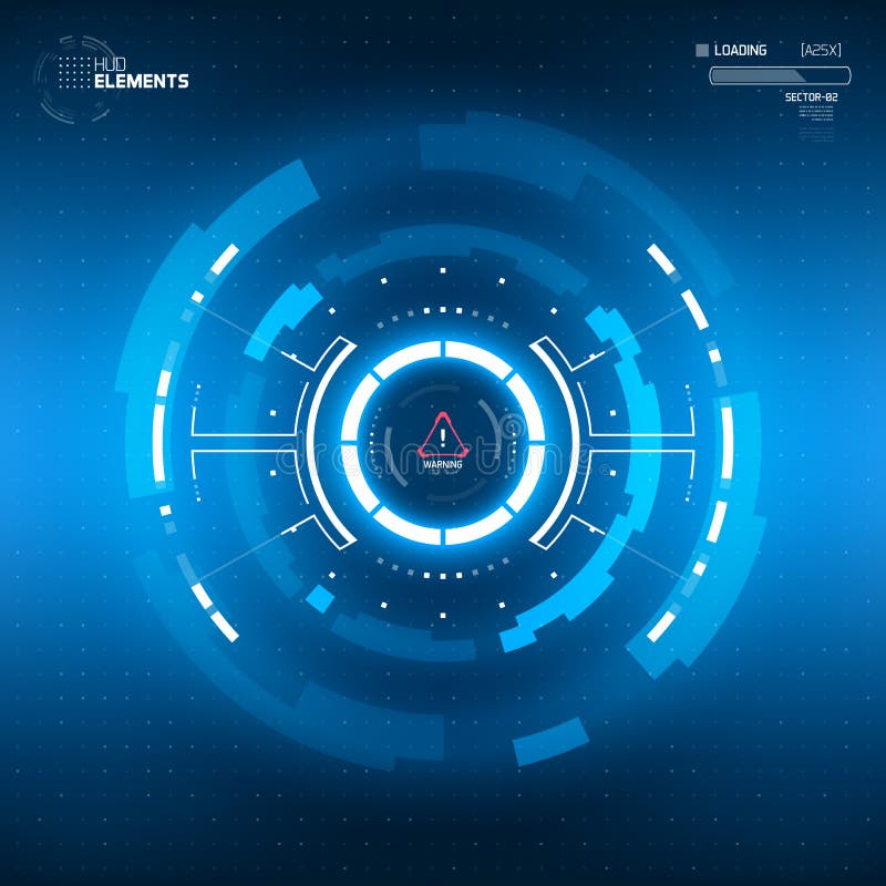 Futuristic Sci-Fi Circular HUD Element Stock Vector - Illustration of ...