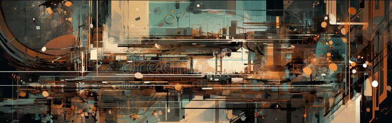 Futuristic, Sci-fi-inspired Collage Featuring Abstract Shapes, Circuit ...
