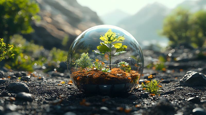 Futuristic Sci Fi Nature Engaging in a Dynamic Eco Friendly Activity ...