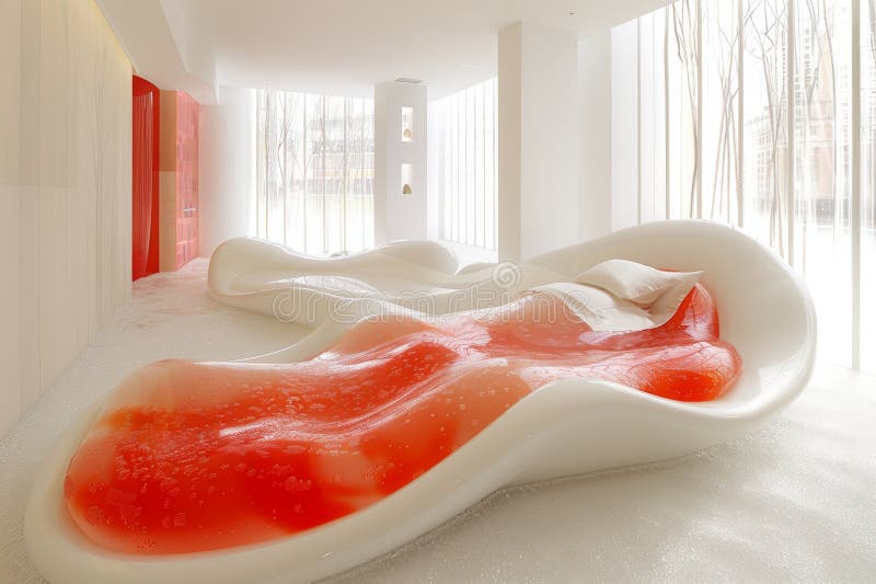 Futuristic Sci Fi Office Interior with Sleek Designs, Advanced ...