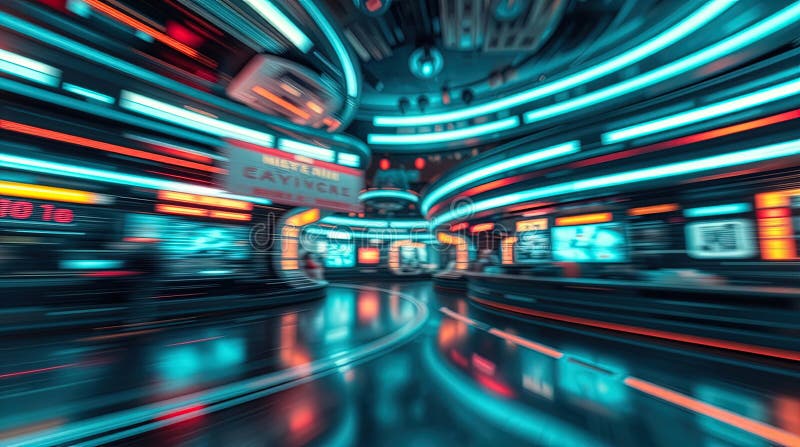 Futuristic Sci-fi Scene, Advanced Technology and Space Elements ...