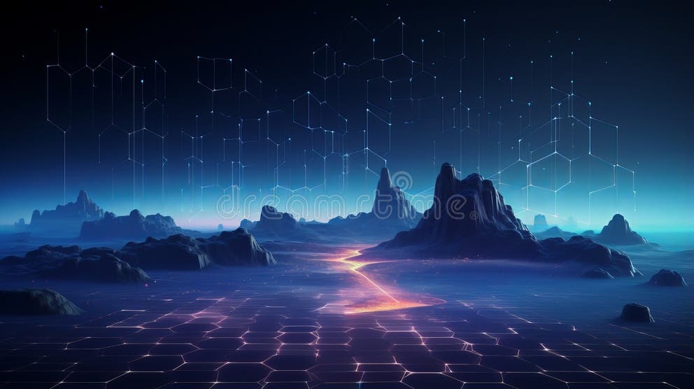 Futuristic Sci-fi Scene Created Using Computer Graphics Stock Image ...