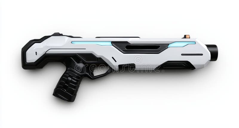 Futuristic Sci-fi Style Blaster Gun Stock Illustration - Illustration ...