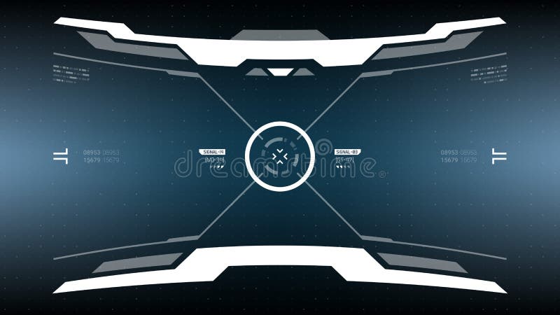 Futuristic Sci-Fi Technology HUD Screen Stock Vector - Illustration of ...