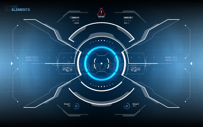 Futuristic Sci-Fi Technology HUD Screen Stock Vector - Illustration of ...