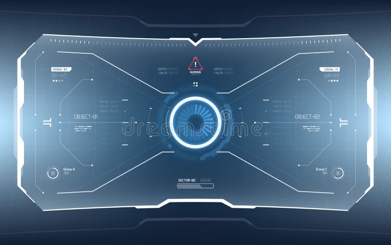 Futuristic Sci-Fi Technology HUD Screen Stock Vector - Illustration of ...