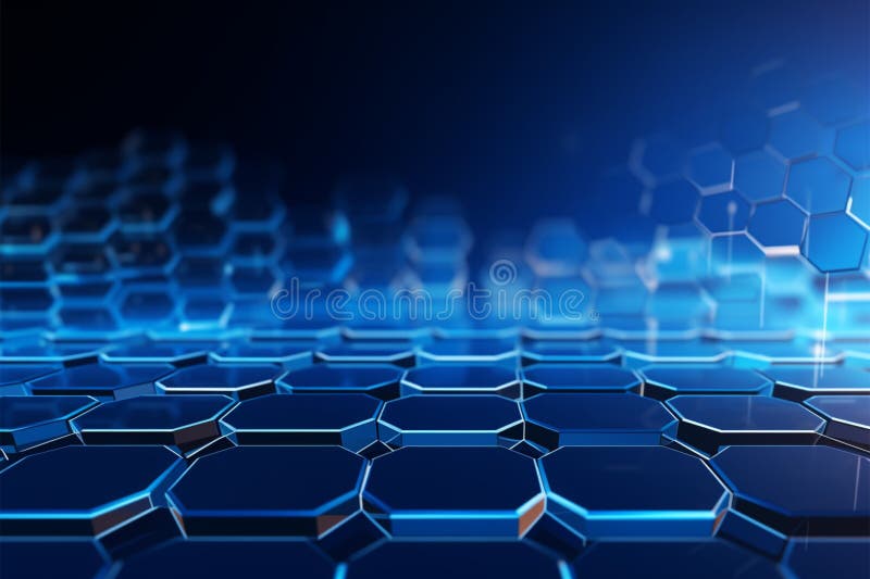 Futuristic Sci Fi Vibes Abstract Hexagonal Gradient Backdrop in ...