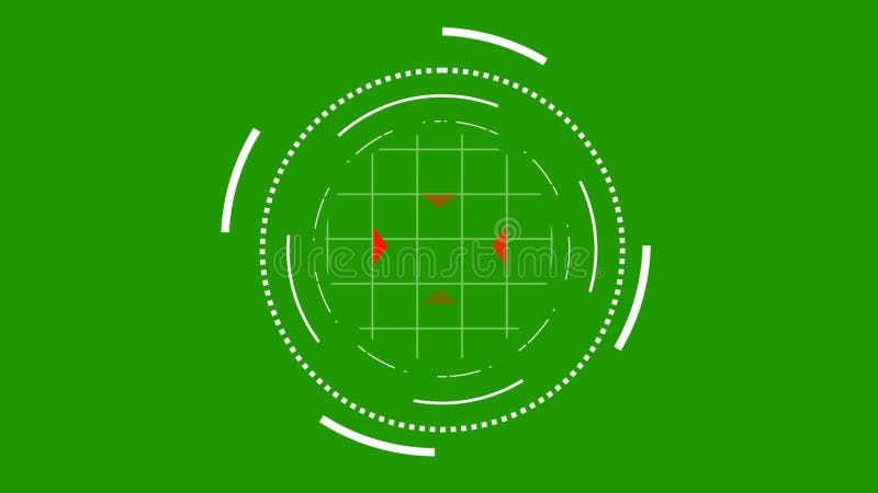 Futuristic Science Fiction Lock on Sniper Target HUD on a Green Screen ...