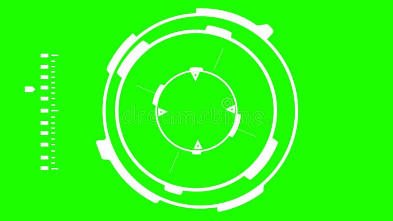 Futuristic Science Fiction Lock on Sniper Target HUD on a Green Screen ...
