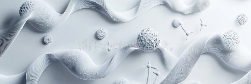 Futuristic Science-inspired Paper Cut Design Featuring Molecular ...