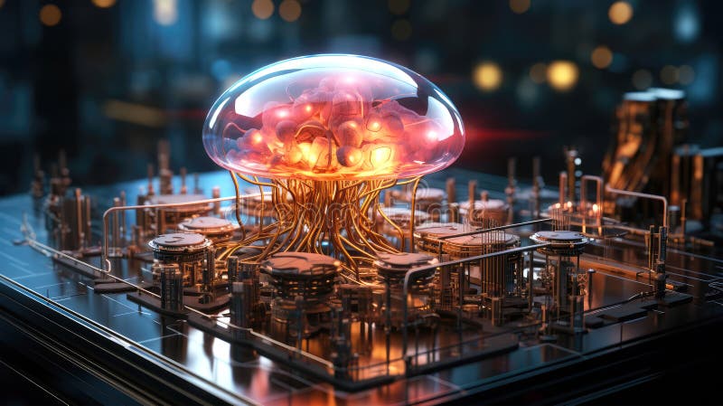 Futuristic Science of Neural Connections of Brain on CPU Concept ...