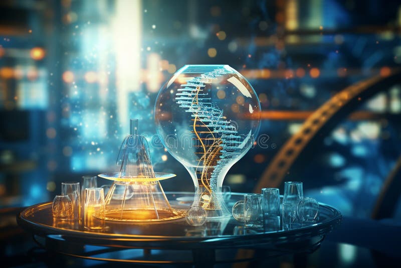 Futuristic Science and Technology Stock Illustration - Illustration of ...