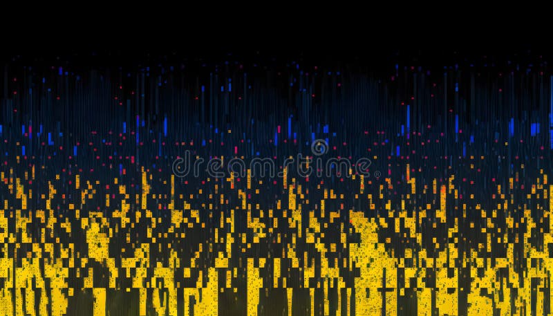 Heavy Science Glitch Texture, Futuristic Glitch Color Noise Blue Pixel ...