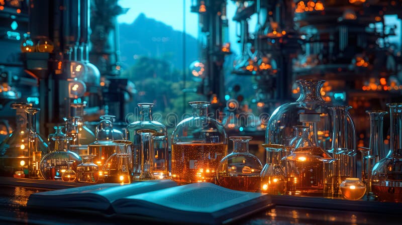 Futuristic Scientific Laboratory. Surreal Mystical Fantasy Artwork ...