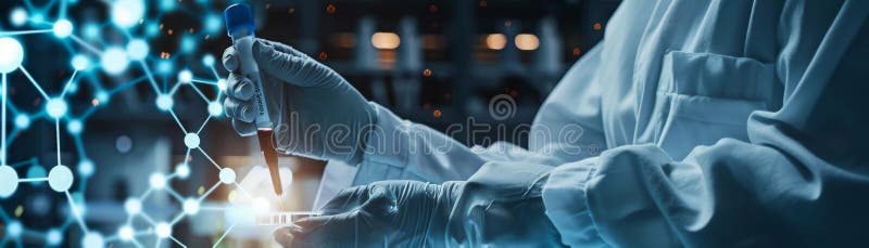 Futuristic Scientific Research in Progress Stock Illustration ...