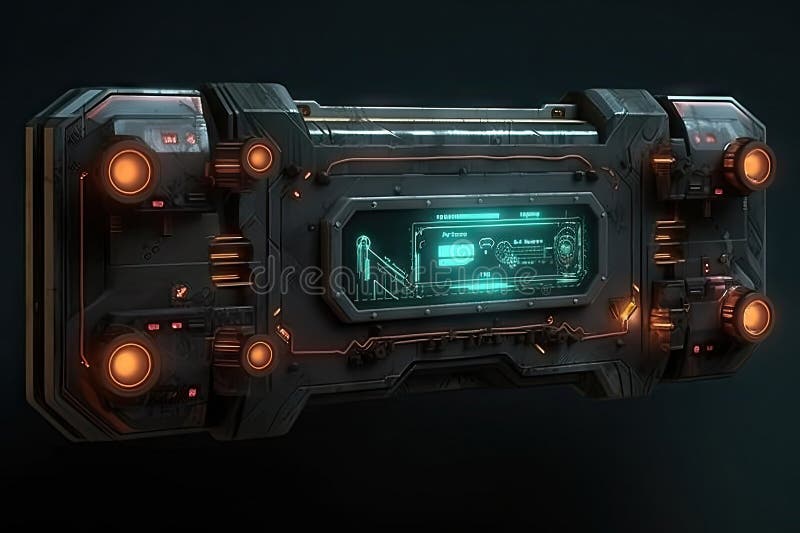 Futuristic Scifi Health Bar Indicator Device Interface Cyberpunk ...