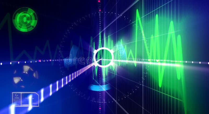 The Graph Chart is Appearing on the Monitor Screen Stock Vector ...