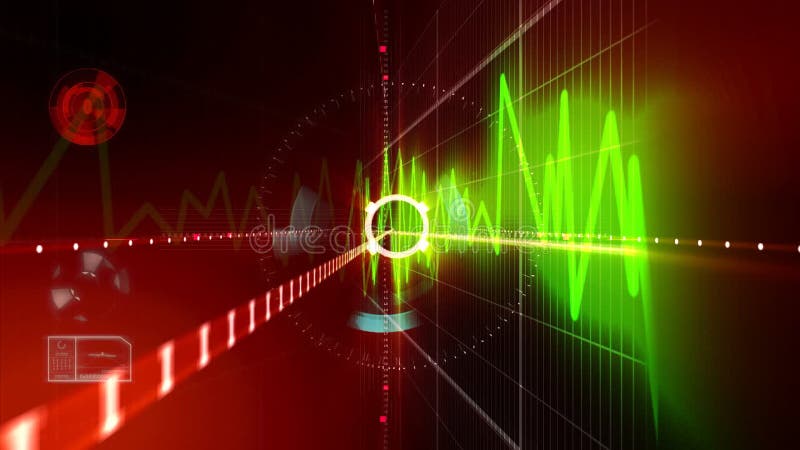 The Graph Chart is Appearing on the Monitor Screen Stock Vector ...