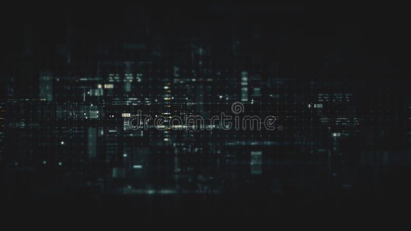Futuristic Screen Display Data Matrix Simulation Background Stock Image - Image of futuristic ...