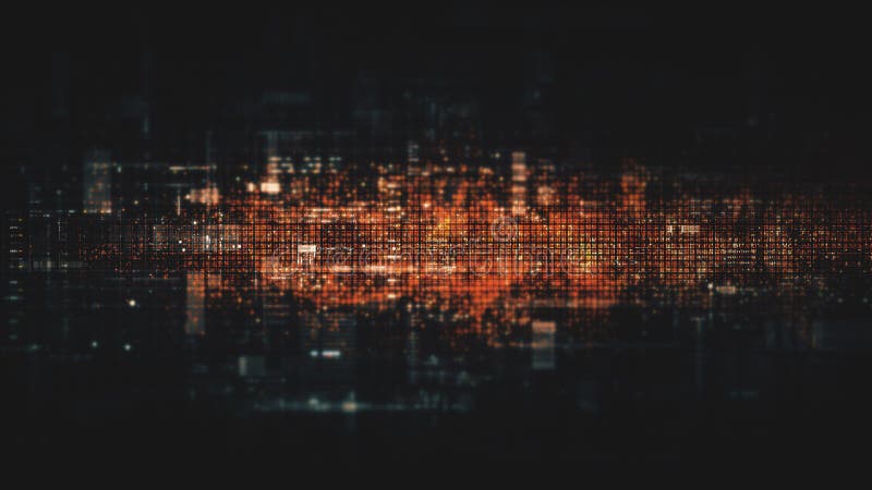 Futuristic Screen Display Data Matrix Simulation Background Stock Photo - Image of network, user ...