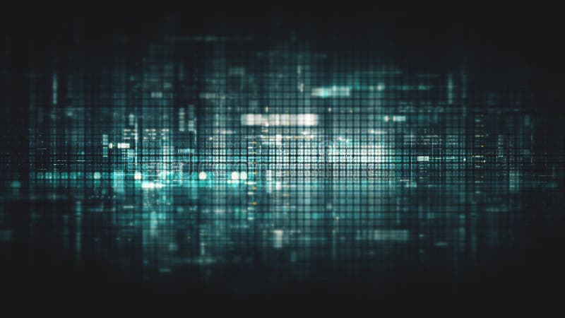 Futuristic Screen Display Data Matrix Simulation Background Stock Photo - Image of concept ...