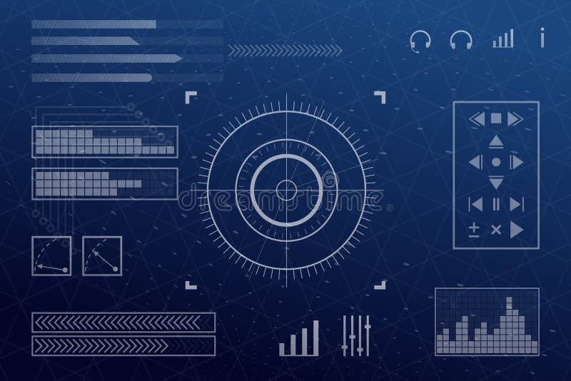 Futuristic screen stock vector. Illustration of data - 130934741