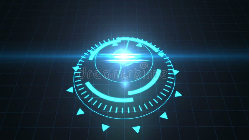 Futuristic Screensaver with Code Hologram. HUD Heads Up Display Scanner ...