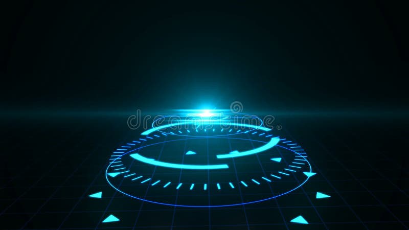 Futuristic Screensaver with Code Hologram. HUD Heads Up Display Scanner ...