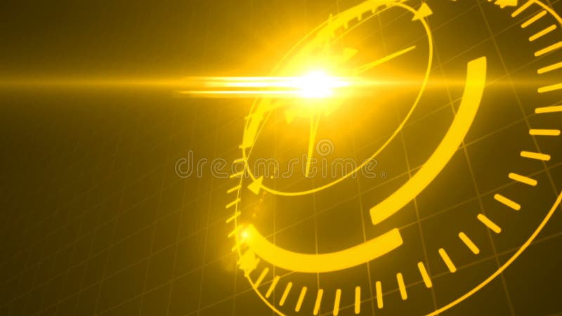 Futuristic Screensaver with Code Hologram. HUD Heads Up Display Scanner ...