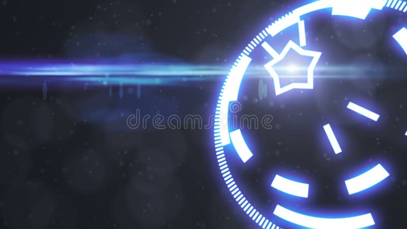 Futuristic Screensaver with Code Hologram. HUD Heads Up Display Scanner ...