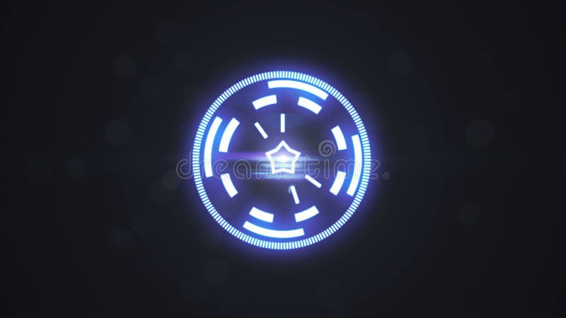 Futuristic Screensaver with Code Hologram. HUD Heads Up Display Scanner ...