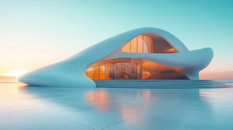 A Futuristic Seaside Building with a Smooth, Sculptural Design ...