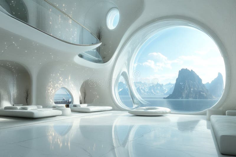 Futuristic Seaside Villa Interior Design Showcasing Innovative ...
