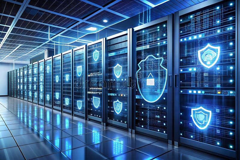 A Secure Server Room with Multiple Layers of Protection Stock ...