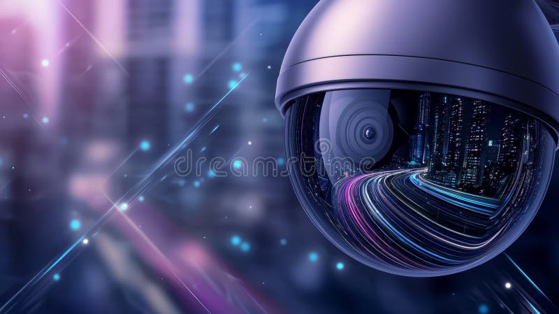 The Eye of Surveillance. Generative Ai Stock Illustration ...