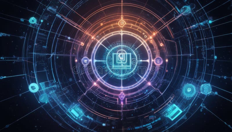 Futuristic Security Interface Stock Photo - Image of cybersecurity ...