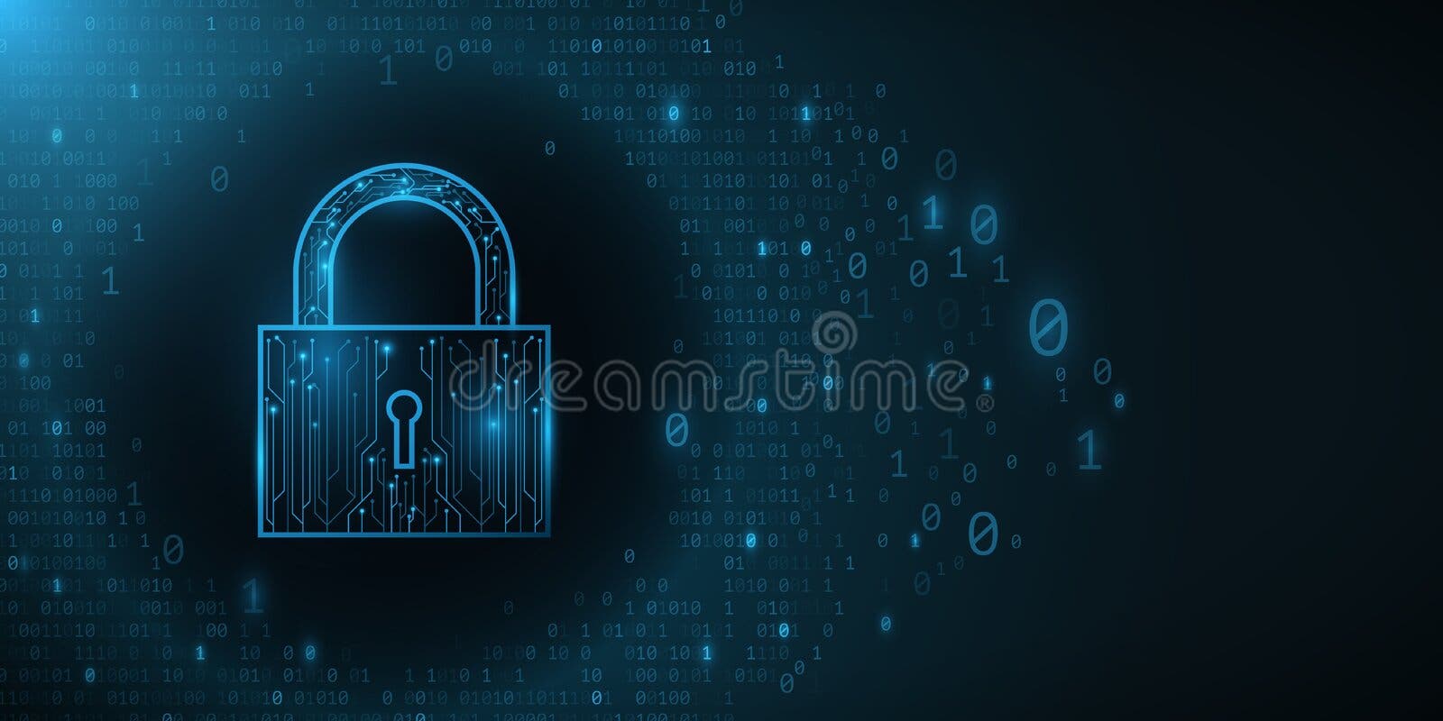 Binary Code Background. Blue Glow. Falling Figures. Global Network. High Technologies ...