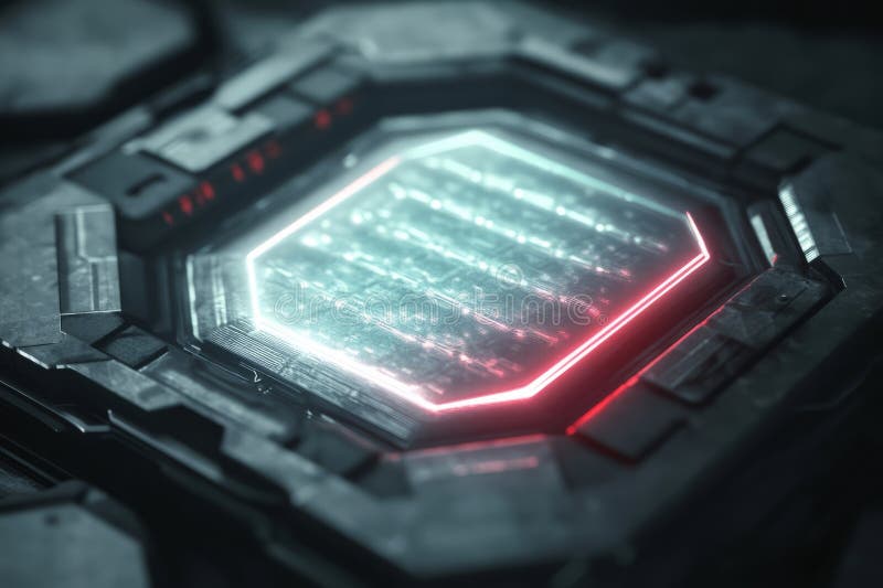 A Futuristic Security Shield Concept Where Hexagonal Cells Form a ...