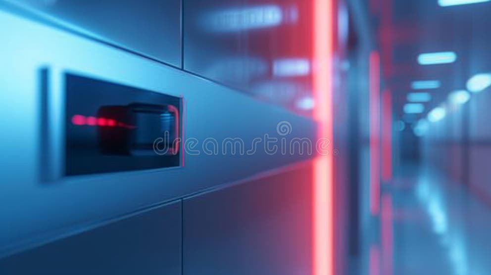 Futuristic Security System with Biometric Access Control Stock Photo ...
