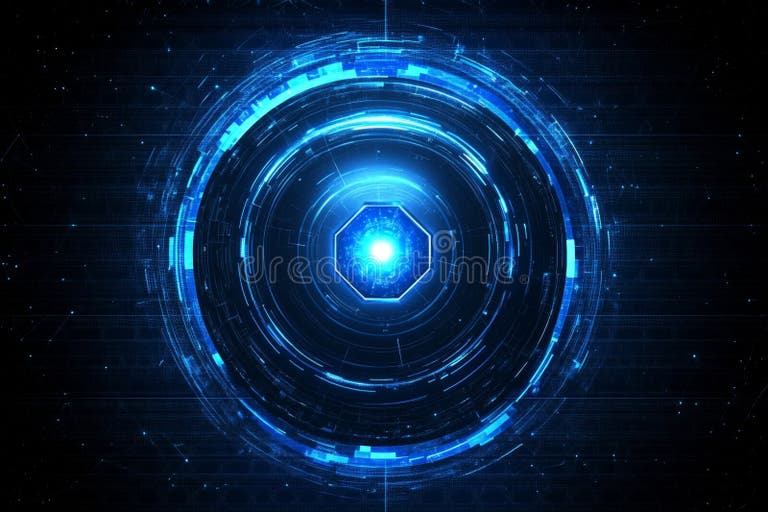 Futuristic Security System with Geometric Dome and Glowing Force Field ...