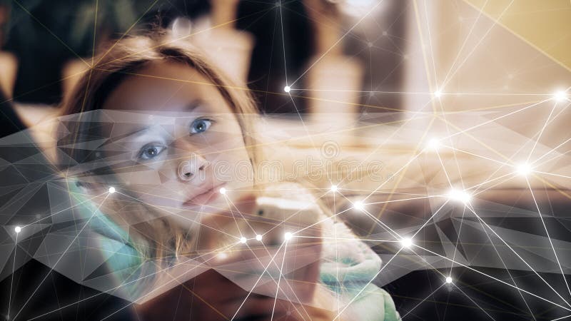 Futuristic Security System Protected by Biometric Scanning, Lines and ...