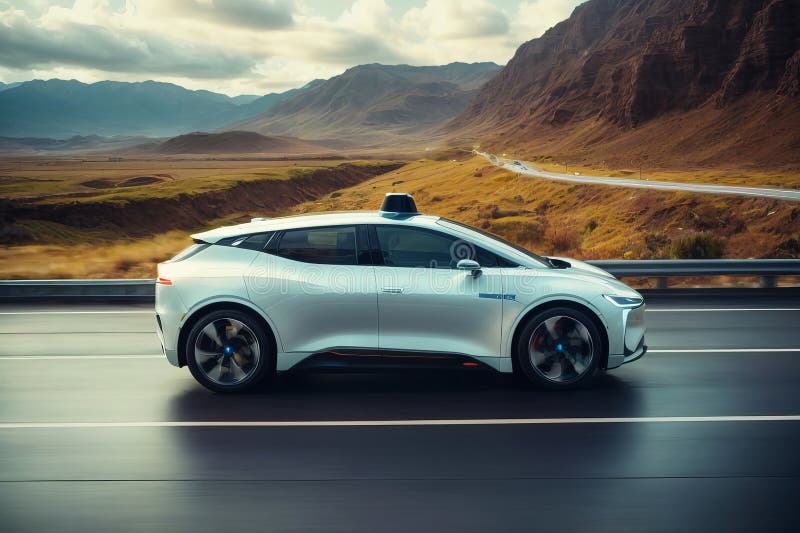 A Futuristic, Self-driving Truck with Angular Lines and a Minimalist ...