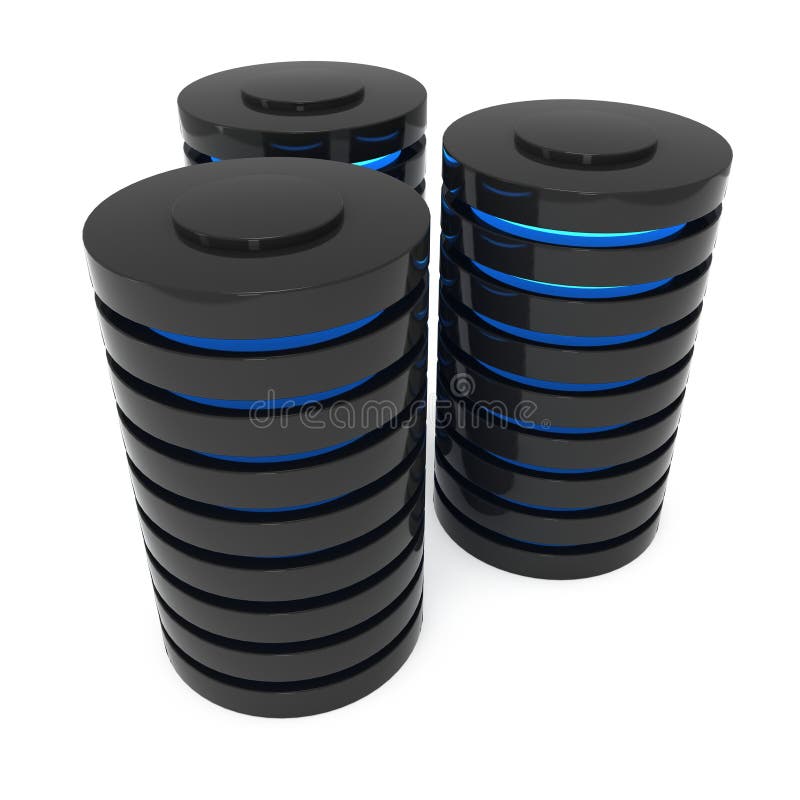 Futuristic Server Hard Disk Database Battery Cell Stock Illustrations ...