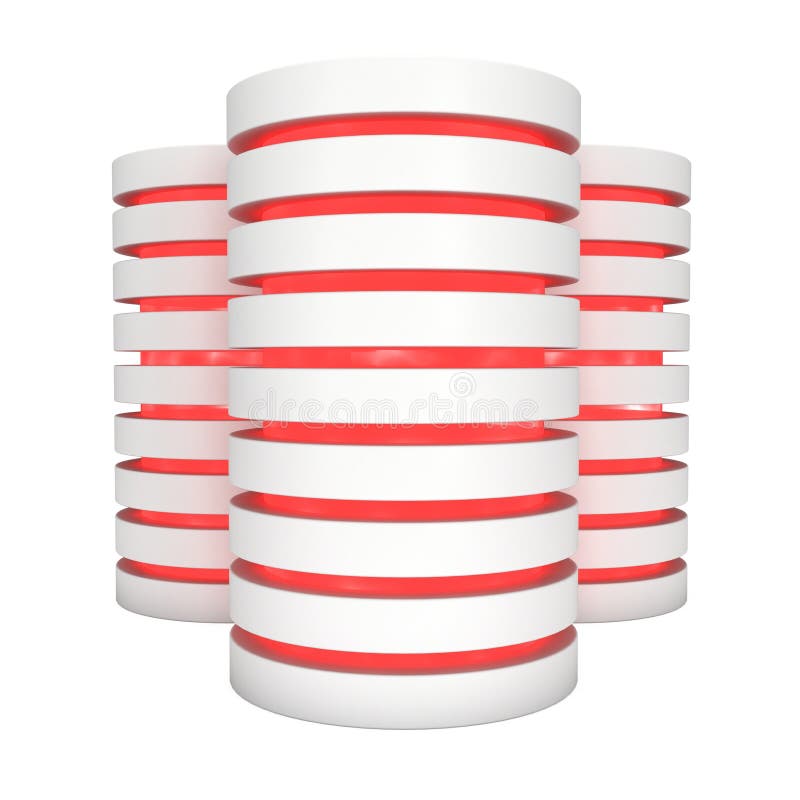 Futuristic Server Hard Disk Database Battery Cell Stock Illustrations ...